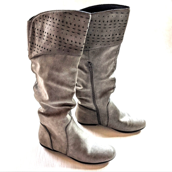 Seven Dials | Shoes | Seven Dials Dillon Gray Slouch Knee High Tall ...